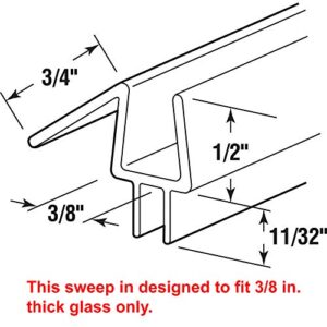 Prime-Line M 6258 Frameless Shower Door Bottom Seal – Stop Shower Leaks and Create a Water Barrier (3/8” x 36”, Clear Vinyl) & Loctite 908570 2.7 oz Tub Clear Silicone Waterproof Sealant, Single Tube