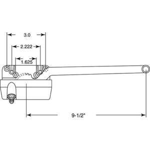 Prime-Line H 3863 Casement Single Arm Operator, 9-1/2 inch Arm, Diecast w/Steel Arm, Left (Inside), Right (Outside) , White