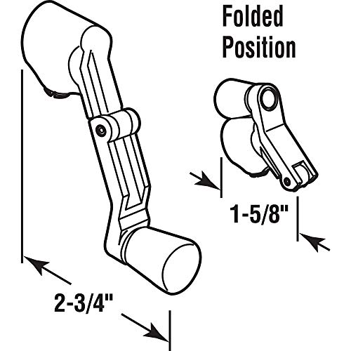 Prime-Line H 4319Operator Folding Crank Handle, 11/32 inch, Bronze Painted Finish, Split Shaft, (2-pack)