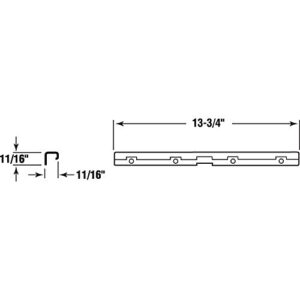 Prime-Line EP 22374 Casement Operator Track for Truth's Dual-Arm and Single-Arm Operators, 13-3/4 inch, Steel, (single pack)