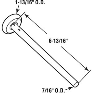 Prime-Line GD 52111 Prime-Line Gd52111 Heavy Duty Convex Edge Door Roller, 1-7/8 in Diameter X 7/16 in W, Steel