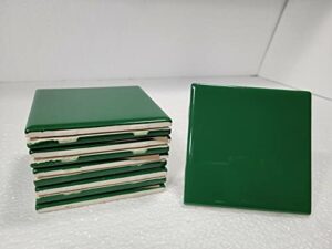 green emerald ceramic tile 4.25 in subway shower bathroom kitchen backsplash mosaic subway square 4×4 daltile color 0115 box 10 piece