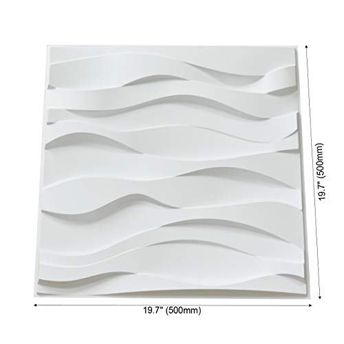 Art3d A10041 3D Wall Panels, White