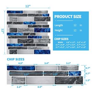 Art3d 10-Sheet Premium Self-Adhesive Kitchen Backsplash Tiles in Marble, 12"X12"