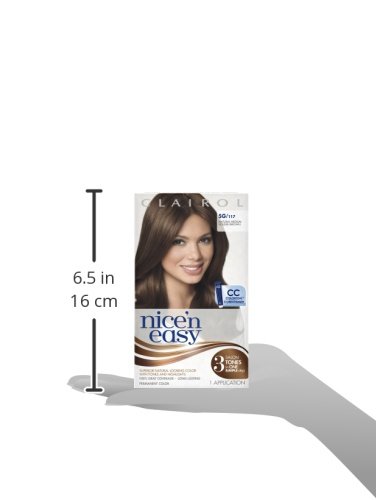 Clairol Nice'n Easy Liquid Permanent Hair Dye, 5G Natural Medium Golden Brown Hair Color, Pack of 3(Packaging May vary)