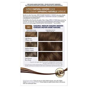 Clairol Nice'n Easy Liquid Permanent Hair Dye, 5G Natural Medium Golden Brown Hair Color, Pack of 3(Packaging May vary)