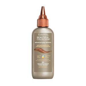 clairol professional beautiful advanced gray solutions 6g light golden chestnut, 3 oz