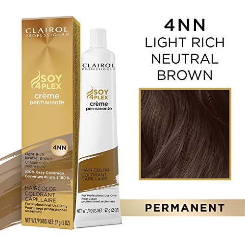 Clairol Professional Permanent Crème, 4nn Light Neut Brown, 2 oz (Pack of 1)