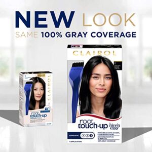 Clairol Root Touch-Up by Nice'n Easy Permanent Hair Dye, 2 Black Hair Color, Pack of 2