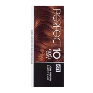 Clairol Nice'n Easy Perfect 10 Permanent Hair Dye, 6R Light Auburn Hair Color, Pack of 1