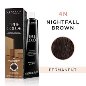 Clairol Professional TRUE COLOR Permanent Cream Color 4N Nightfall Brown, 2 Ounce (Pack of 1)