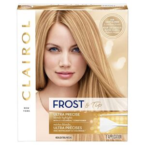 clairol nice’n easy frost & tip original hair dye, light blonde to medium brown hair color, pack of 1