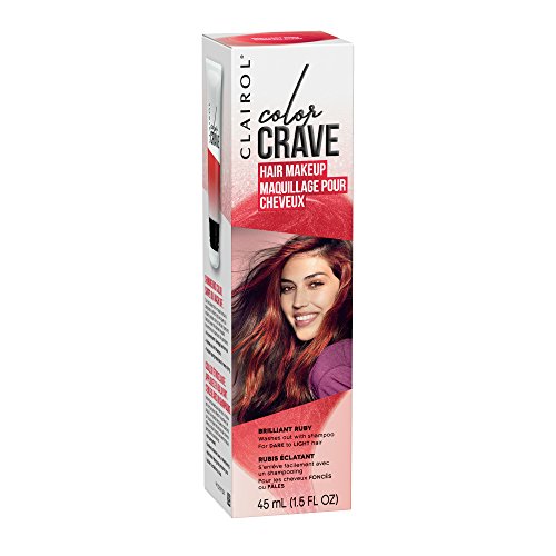 Clairol Color Crave Temporary Hair Color Makeup, Brilliant Ruby Hair Color, 1 Count