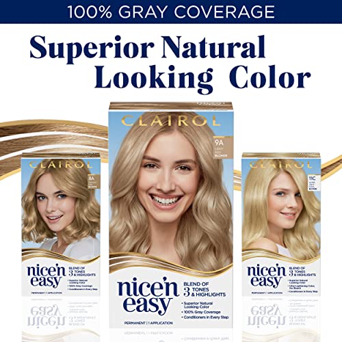 Clairol Nice'n Easy Permanent Hair Dye, 11C Ultra Light Cool Blonde Hair Color, Pack of 1