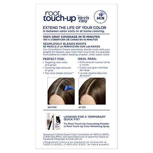 Clairol Root Touch-Up by Nice'n Easy Permanent Hair Dye, 5 Medium Brown Hair Color, Pack of 1 (Pack of 2)