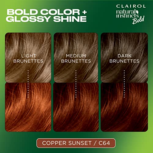 Natural Instincts Bold Permanent Hair Dye, C64 Copper Sunset Hair Color, Pack of 1