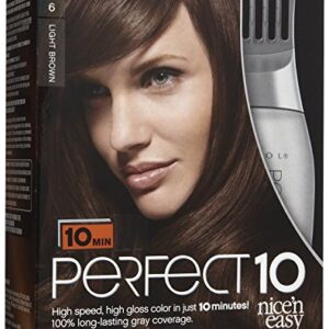 Clairol Perfect 10 by Nice 'n Easy Hair Color, 006, Light Brown