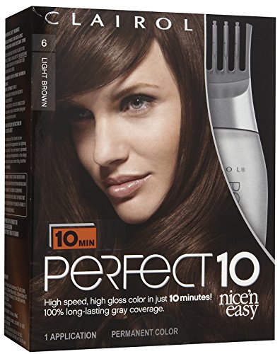 Clairol Perfect 10 by Nice 'n Easy Hair Color, 006, Light Brown