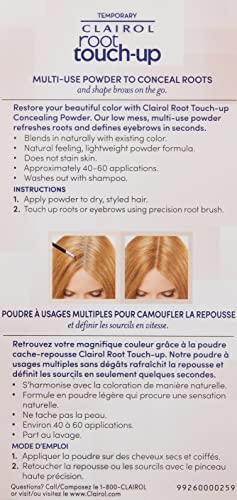 Clairol Root Touch-Up Temporary Concealing Powder, Blonde Hair Color, Pack of 4