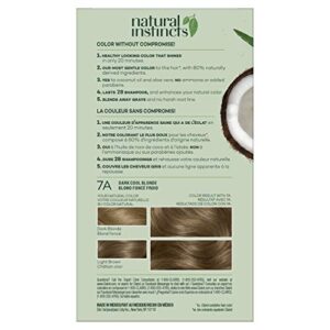 Clairol Natural Instincts Demi-Permanent Hair Dye, 7A Dark Cool Blonde Hair Color, 1 Count(Pack of 3)