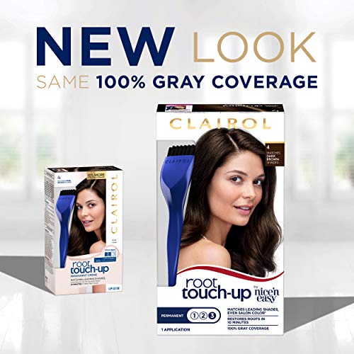 Clairol Root Touch-Up by Nice'n Easy Permanent Hair Dye, 4A Dark Ash Brown Hair Color, Pack of 1