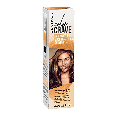 Clairol Color Crave Temporary Hair Color Makeup, Shimmering Bronze Hair Color, 1 Count