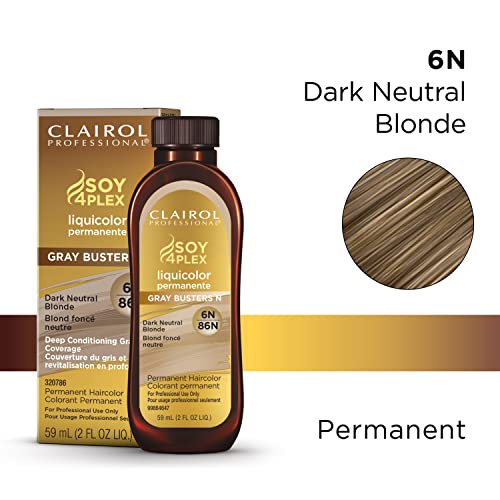 Clairol Professional Permanent Liquicolor for Blonde Hair Color, 6n Dark Neutral Blonde, 2 oz