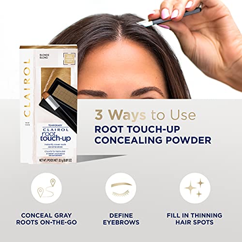 Clairol Root Touch-Up Temporary Concealing Powder, Blonde Hair Color, 1 Count (Pack of 2)