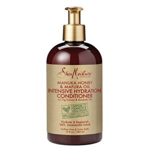 sheamoisture conditioner intensive hydration for dry, damaged hair manuka honey and mafura oil to nourish and soften hair 13 oz