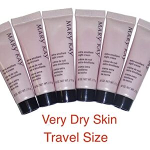 Lot of 6 Mary Kay Extra Emollient Night Cream ~ Travel Size ~ Set / Pack