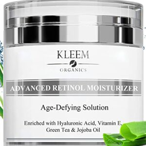 Pure Anti-Wrinkle Face & Neck Retinol Cream with Hyaluronic Acid - Premium Anti-Aging Face Moisturizer - Anti Aging Firming Facial Cream to Reduce Wrinkles, Dark Spots, Fine Lines, Sun Damage - 1.7 Oz