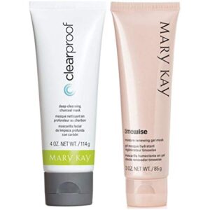 mary kay mix & mask set deep-cleansing charcoal mask & moisture renewing gel mask