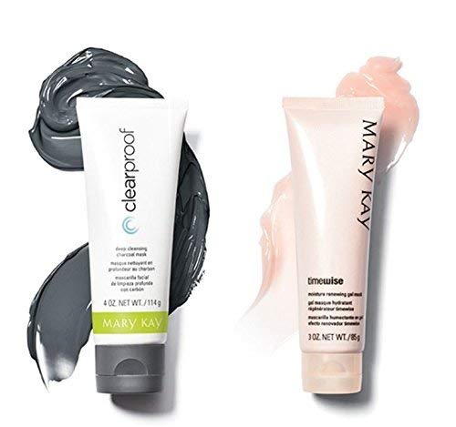 Mary Kay Mix & Mask Set Deep-Cleansing Charcoal Mask & Moisture Renewing Gel Mask