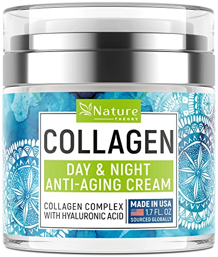 Face Moisturizer Collagen Cream - Anti Aging Night Cream - Made in USA - Neck & Décolleté Cream with Retinol & Hyaluronic Acid - Wrinkle Cream to Clean, Moisturize & Protect Your Skin - 1.7oz