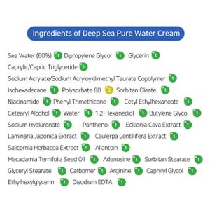 PURITO [ESSENTIAL OIL-FREE] DEEP SEA PURE WATER CREAM 50g/1.7fl.oz, moisture cream for face, facial watery cream, Vegan