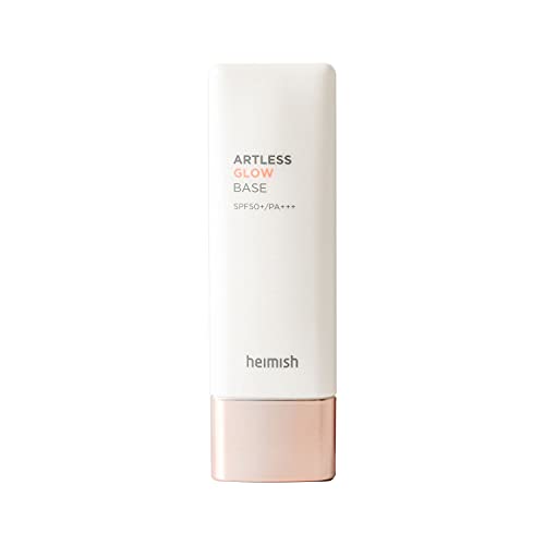 [heimish] Artless Glow Base SPF 50+ PA+++ 1.4fl.oz/40ml | Moisturizer, Sunscreen to Makeup Base | Cruelty-free, All-In-One, Glowy Skin, All Skin Types, Lightweight, Soft Cream texture, face primer