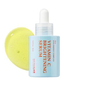 [skin&lab] vitamin c brightening serum for face, 15% vita energy complex, hyaluronic acid, panthenol | anti aging | even skin tone | brighten dark spot | hypoallergenic | 1.01 fl oz.