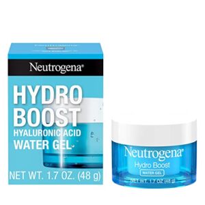 neutrogena hydro boost face moisturizer with hyaluronic acid for dry skin, oil-free and non-comedogenic water gel face lotion, 1.7 oz