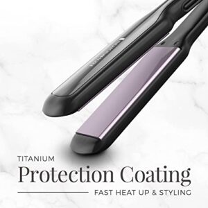 Remington S5520 1¾" AntiStatic Flat Iron with Floating Ceramic Plates and Digital Controls Hair Straightener, Purple, 1 Count