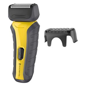 remington virtually indestructible foil shaver 5100 pf7855, yellow