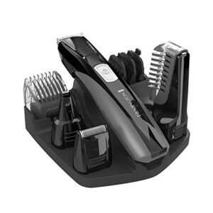 remington head to toe advanced rechargeable powered body groomer kit, beard trimmer (10 pieces), 6.3 inch