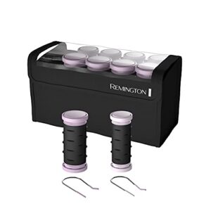 remington h1018 compact ceramic worldwide voltage hair setter & rollers, 1-1 ¼” purple/black, original version, 10 piece set