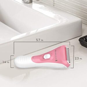 Remington WDF4821US Smooth & Silky Electric Shaver for Women, 3-Blade Cordless Foil Shaver and Bikini Trimmer for Wet or Dry Use, Pink