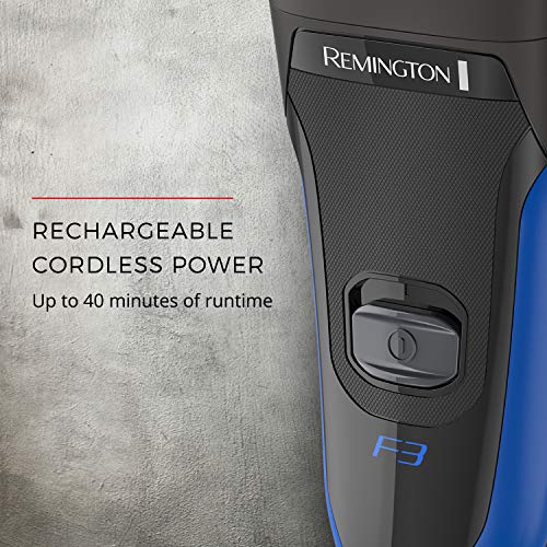 Remington PF7300 F3 Comfort Series Foil Shaver, Mens Electric Razor, Electric Shaver Black/Blue