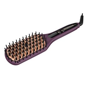 remington pro 2-in-1 heated straightening brush with thermaluxe advanced thermal technology, purple, cb7480sa