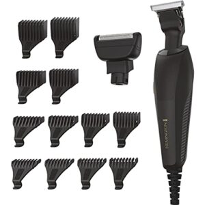 remington ultimate precision haircut kit powered hair clipper, 6″x4″x2″, black