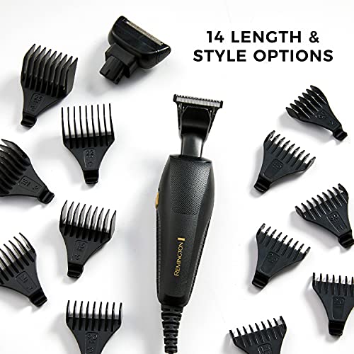 Remington Ultimate Precision Haircut Kit Powered Hair Clipper, 6"x4"x2", Black