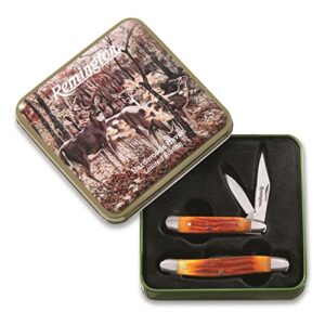 remington hardwoods haven collector knife set in gift tin