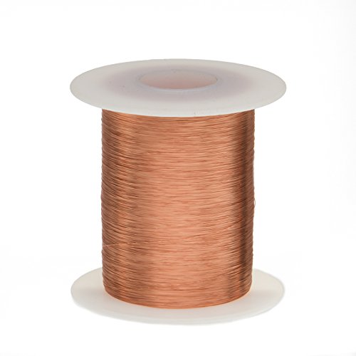 Remington Industries 36SNSP.125 Magnet Wire, Enameled Copper Wire Wound, 36 AWG, 2 oz, 1597' Length, 0.0055" Diameter, Natural