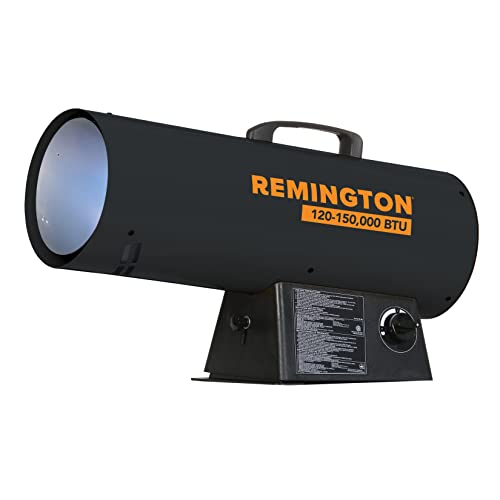 Remington 150,000 BTU LP Forced Air Heater - Variable Output Black